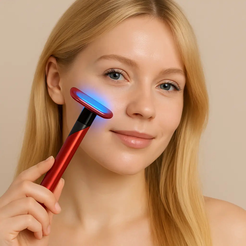 Red & Blue Light Therapy Wands & LED Neck Sculptor | Professional ...