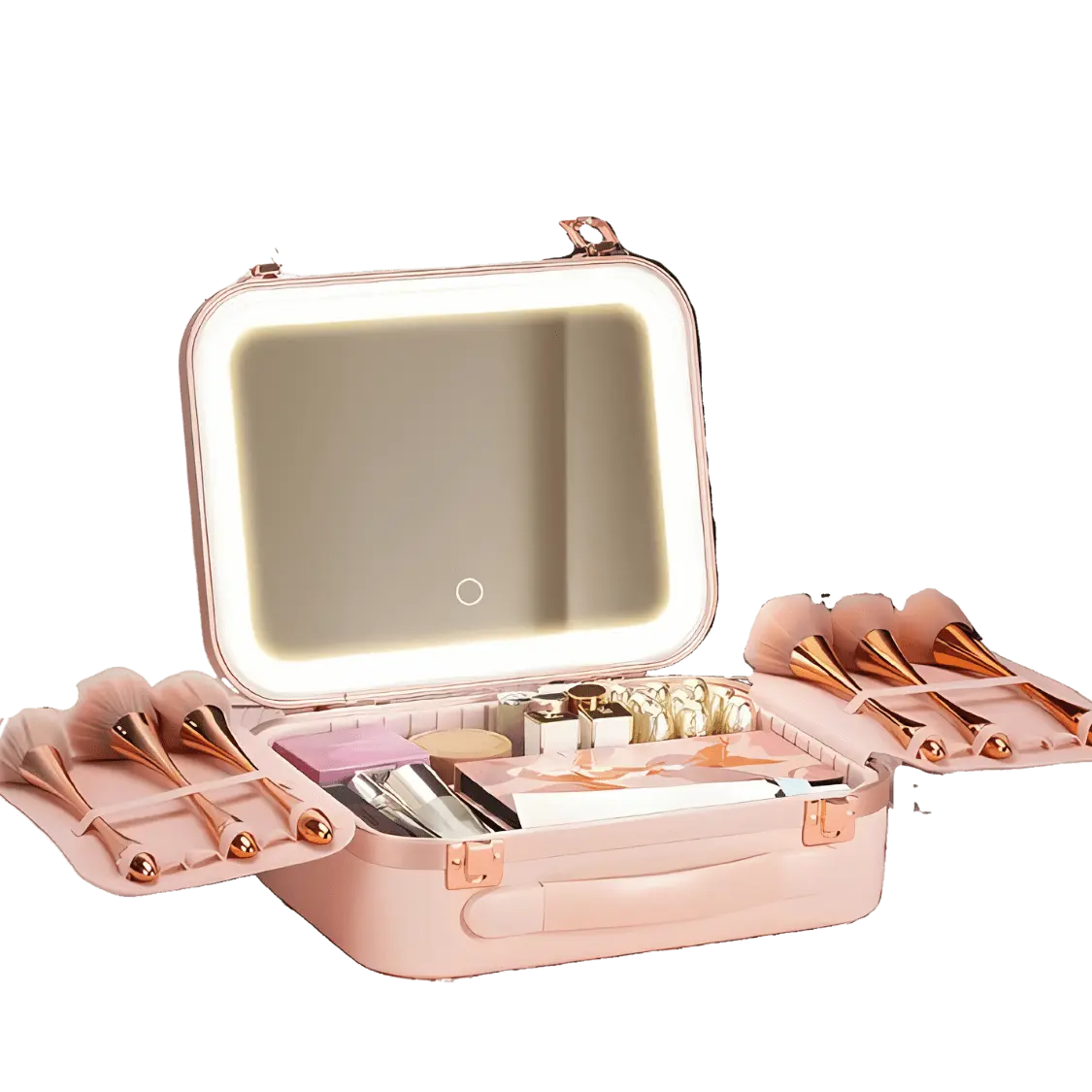 Glow Beaty Case | LED Makeup Case With Mirror | HD Makeup Brushes ...
