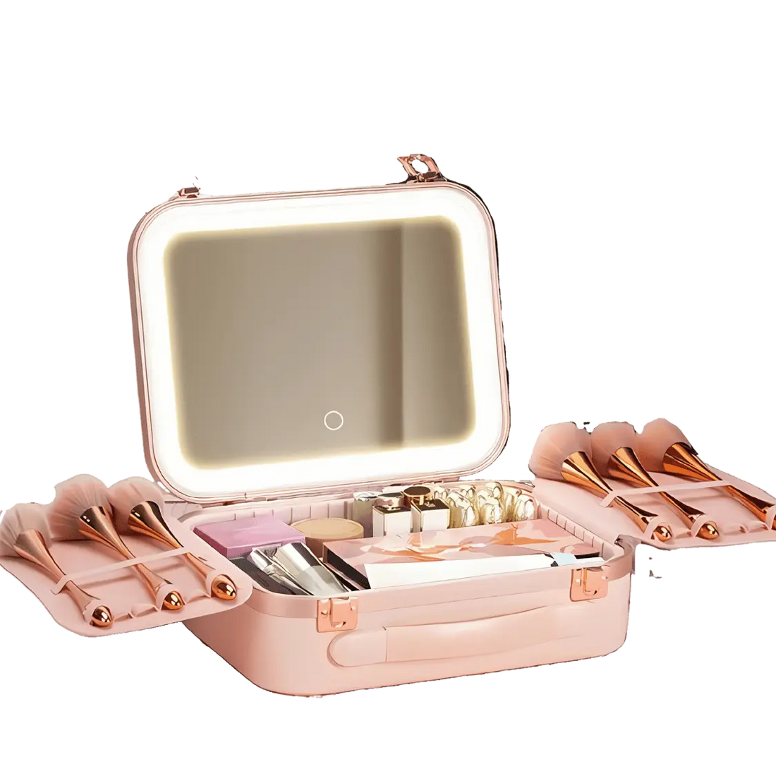 Glow Beaty Case | LED Makeup Case With Mirror | HD Makeup Brushes ...