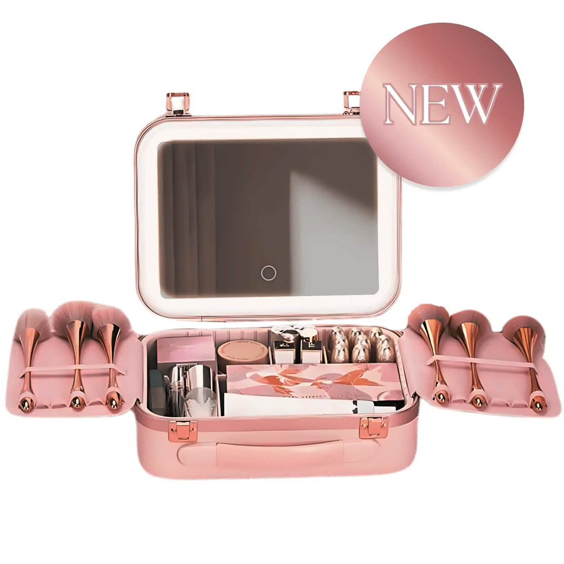 Glow Beaty Case | LED Makeup Case With Mirror | HD Makeup Brushes ...